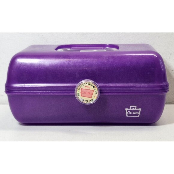 Caboodles | Accessories | Caboodles Vtg Purple 9s 2 Tier Makeup ...